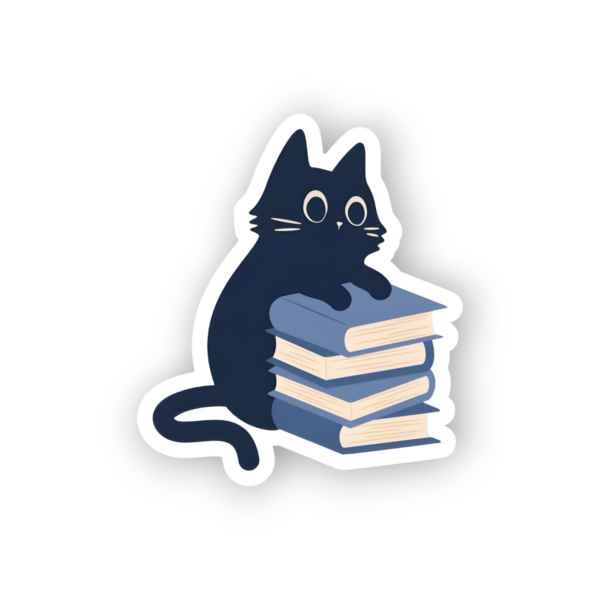 Gatito con libros #464 – Mundo Calcos